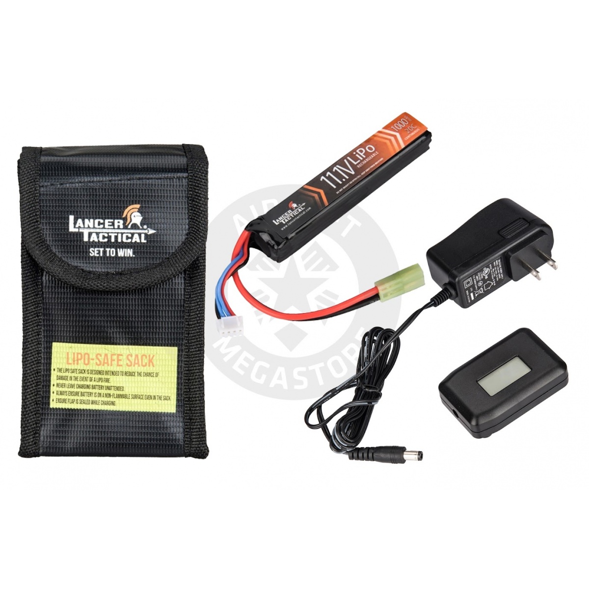 Lipo Battery 11.1V1000 Tamiya w/ LCD Lipo Charger Bundle | Airsoft ...