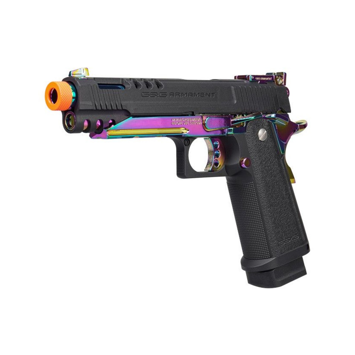 G&G GPM1911 CP Rainbow GBB Airsoft Pistol with Iridescent Hardware | Airsoft Megastore