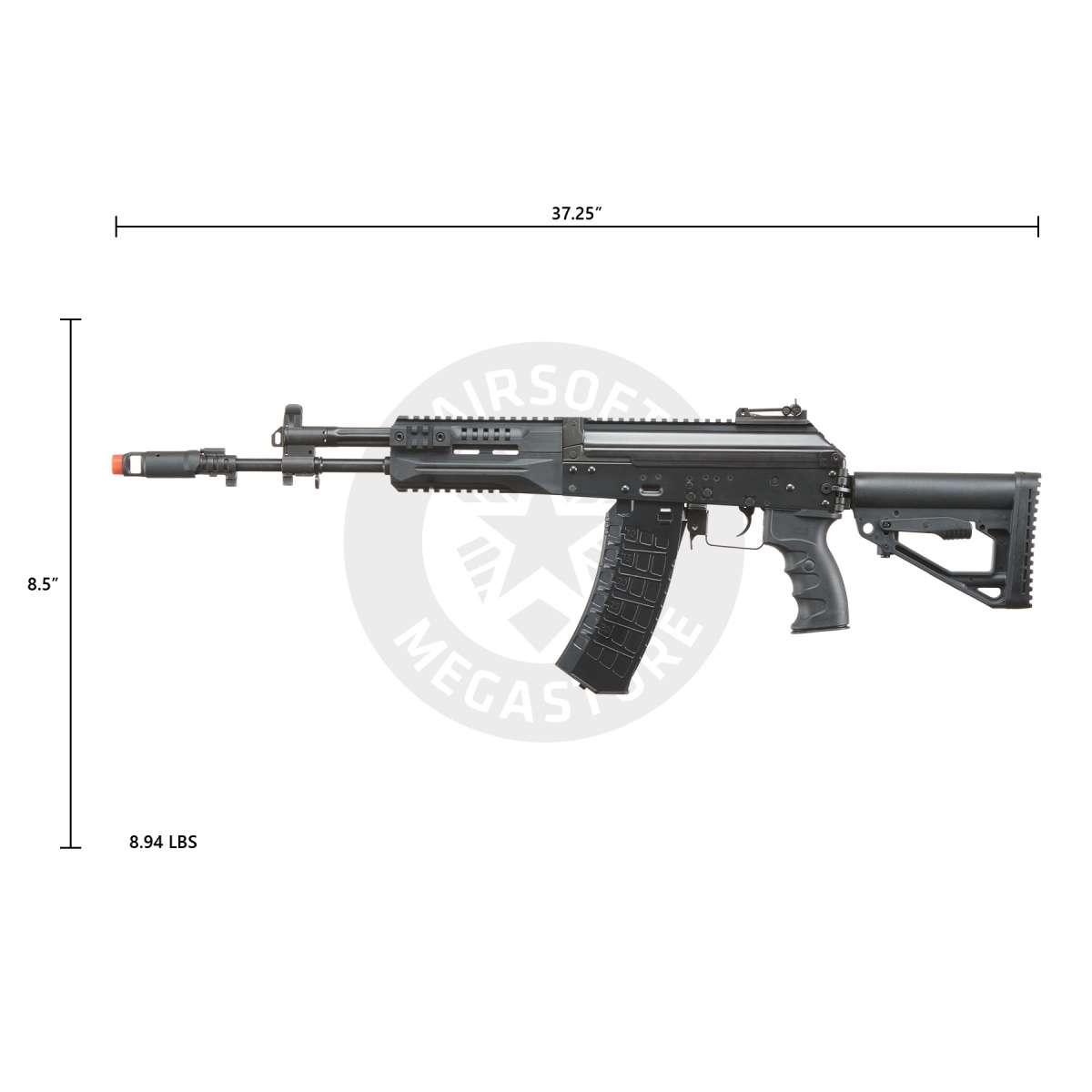 LCT AK LCK-12 Stamped Steel Airsoft AEG w/ Side-Folding Stock Tube & GATE ASTER V2 SE Expert ...
