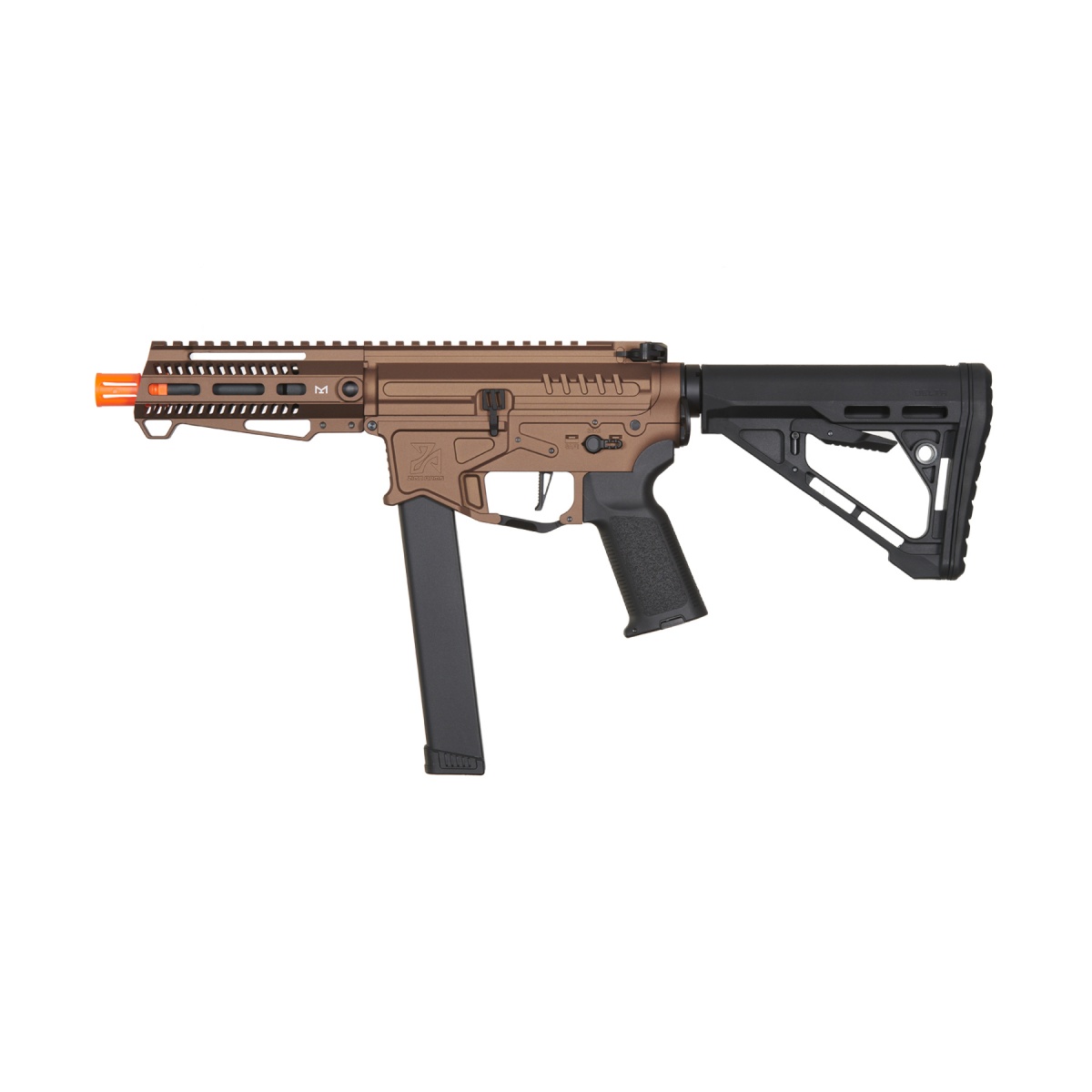 Zion Arms R&D Precision Licensed PW9 Mod 1 Airsoft Rifle with Delta Stock (Color: Bronze ...