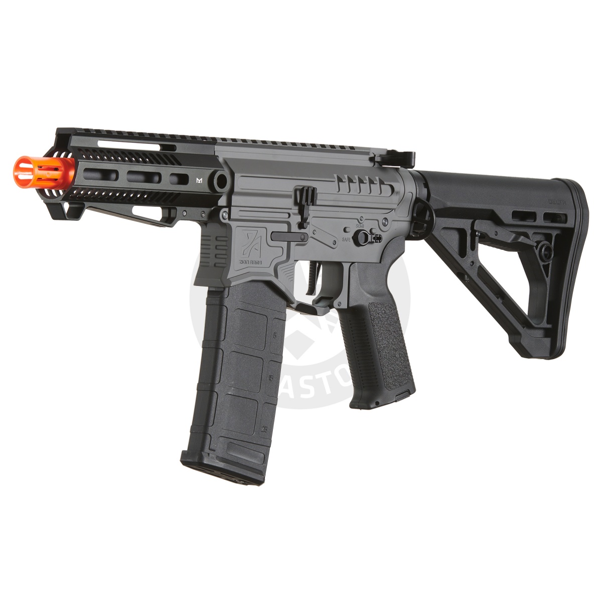 Zion Arms R15 Mod 1 Short Barrel Airsoft Rifle with Delta Stock - (Gray ...