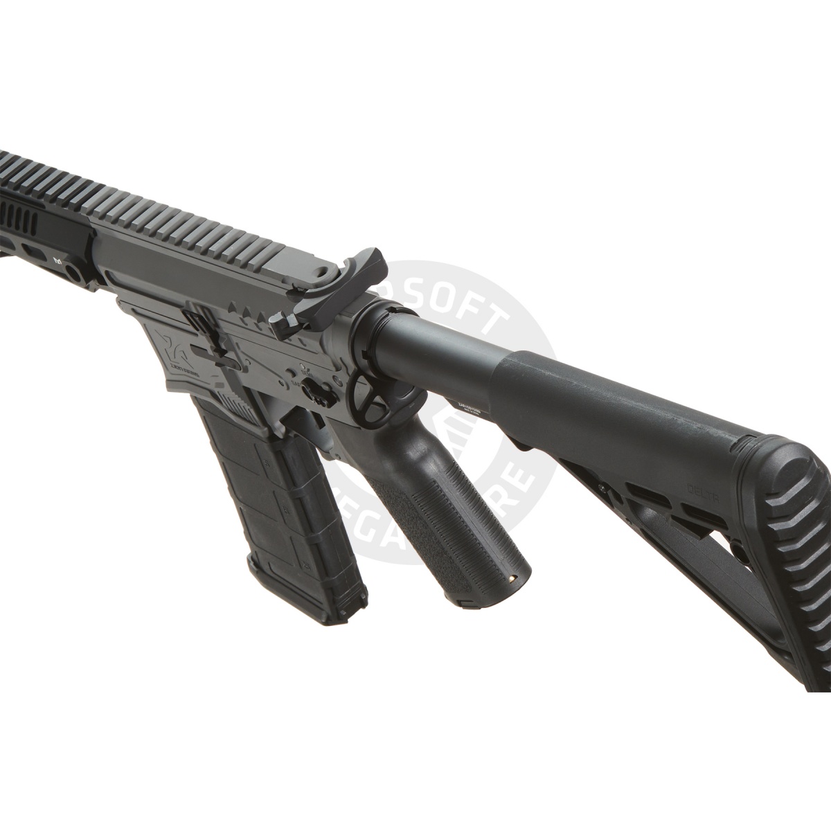 Zion Arms R15 Mod 1 Short Barrel Airsoft Rifle with Delta Stock - (Gray ...