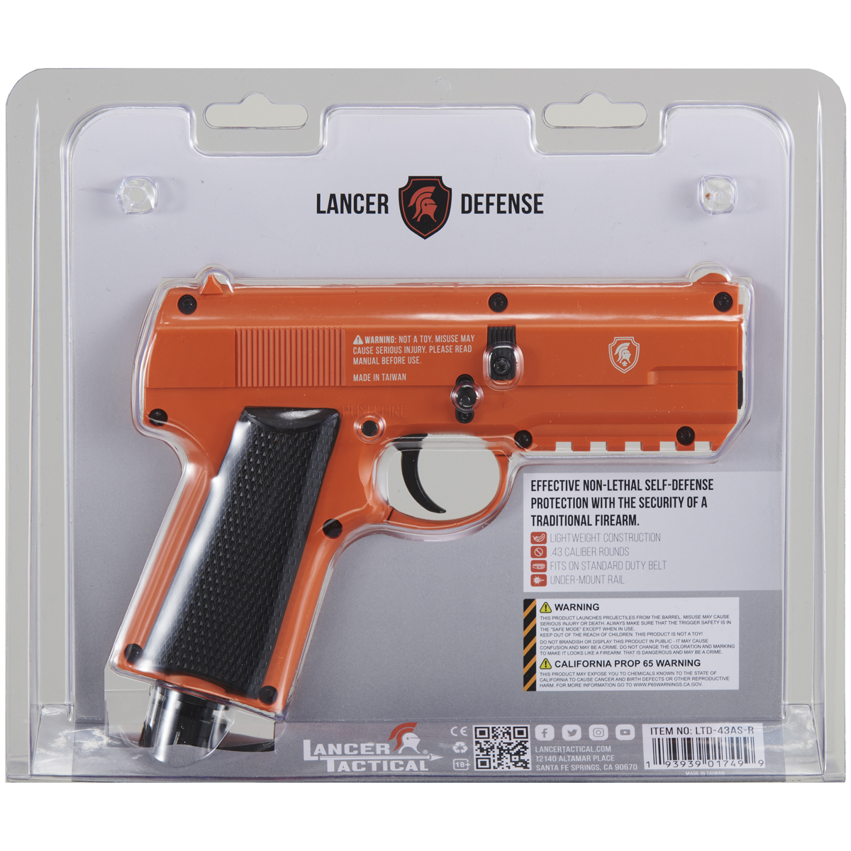 Lancer Defense Hornet .43 Cal CO2 Powered Less Lethal Defense Pistol ...