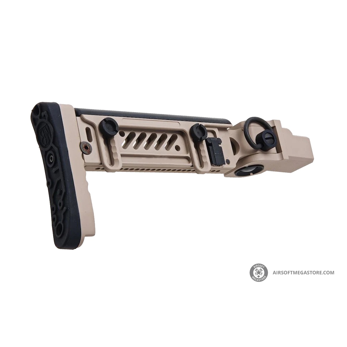 Atlas Custom Works PT-5 Side Folding Stock for GHK AKM Airsoft AEG Rifles (Color: Tan) | Airsoft ...