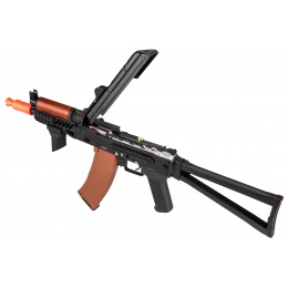 Double Bell AK74U Tactical AEG Airsoft Rifle - BLACK / WOOD | Airsoft ...