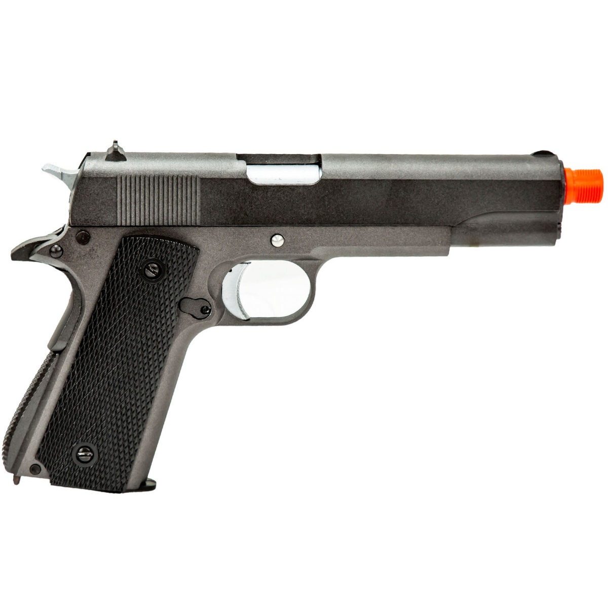 WellFire 1911 CO2 Gas Blowback Airsoft Pistol (Color: Gun Metal Gray ...