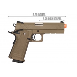 Golden Eagle IMF 3303 OPS-M.RP Hi-Capa 1911 Gas Blowback Airsoft Pistol ...