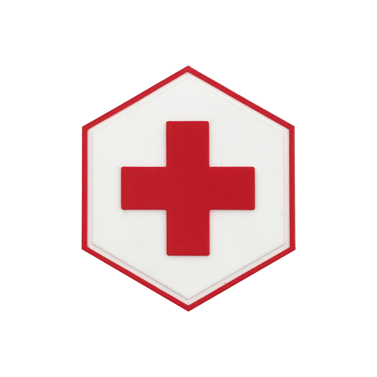 Hexagon PVC Patch Red Cross | Airsoft Megastore