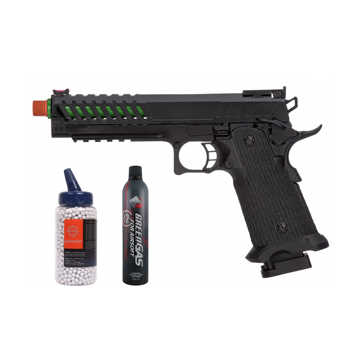 Lancer Tactical Knightshade Green Barrel Hi-Capa Holiday Bundle with ...