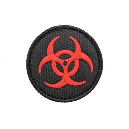 Embroidered Round Biohazard Patch (Color: Black and Red) | Airsoft ...