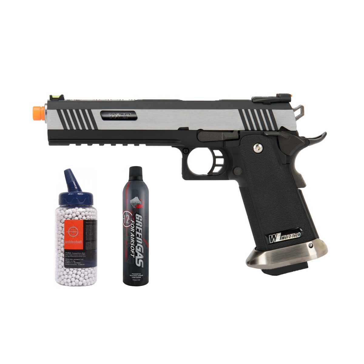 WE Tech 1911 Hi-Capa T-Rex Competition Holiday Bundle with Green Gas ...