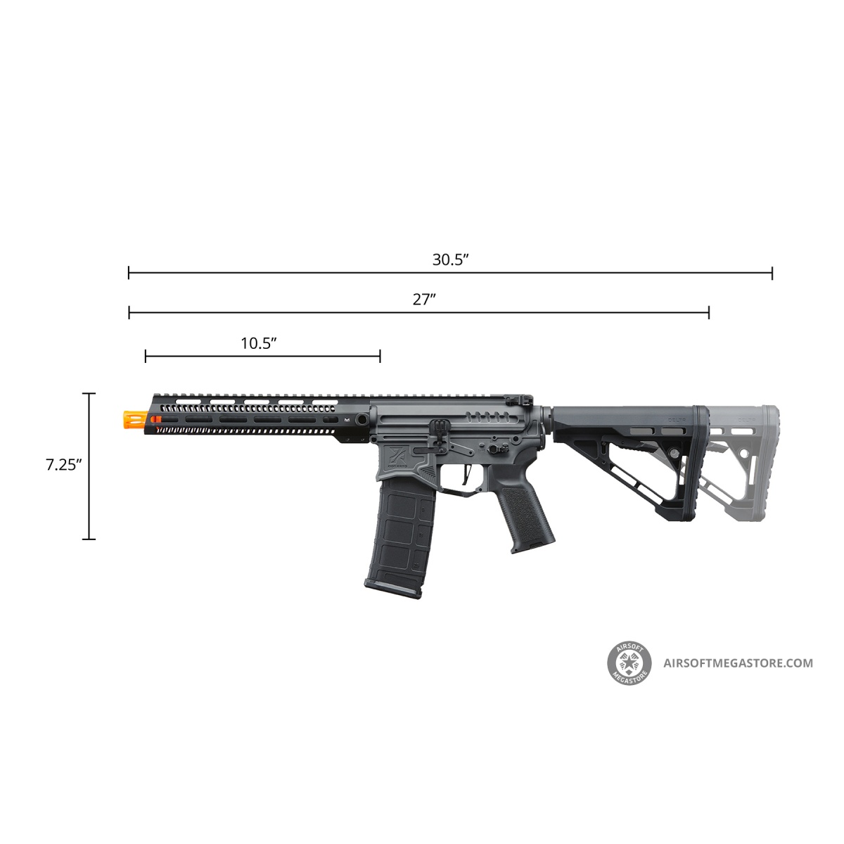 Zion Arms R15 Mod 1 Long Rail Airsoft Rifle with Delta Stock (Color ...