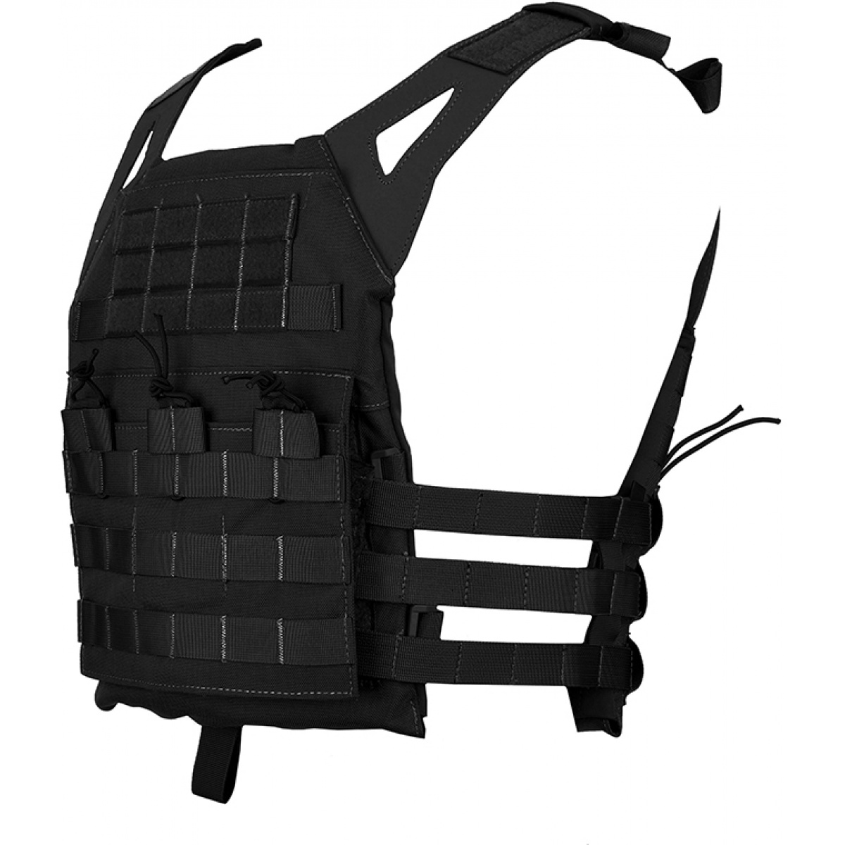 Jagun Tactical MOLLE Airsoft Tactical Vest w/ Dummy Plates - BLACK ...