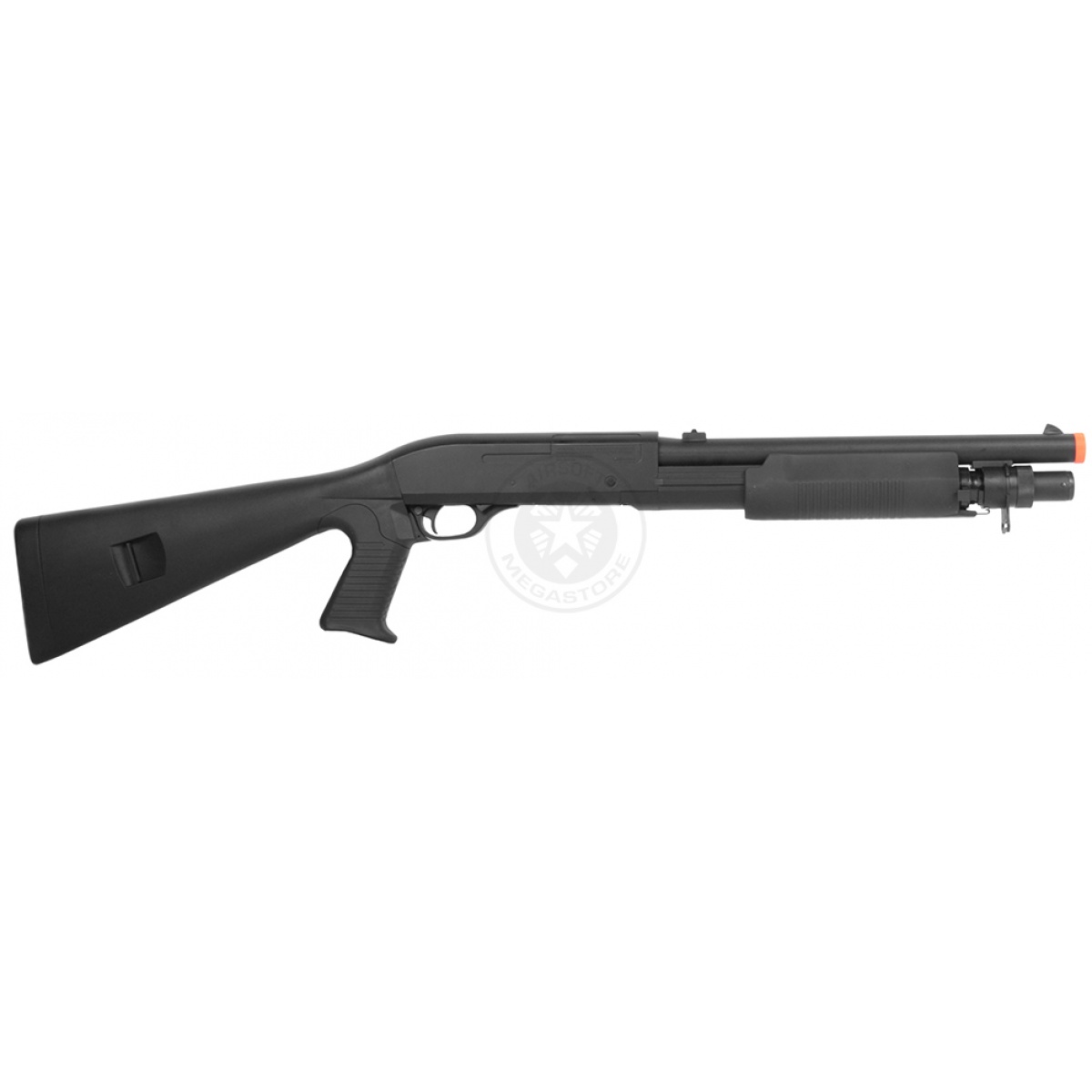 Double Eagle M56A Tri-Shot Airsoft Spring Shotgun w/ Full Stock (Color ...