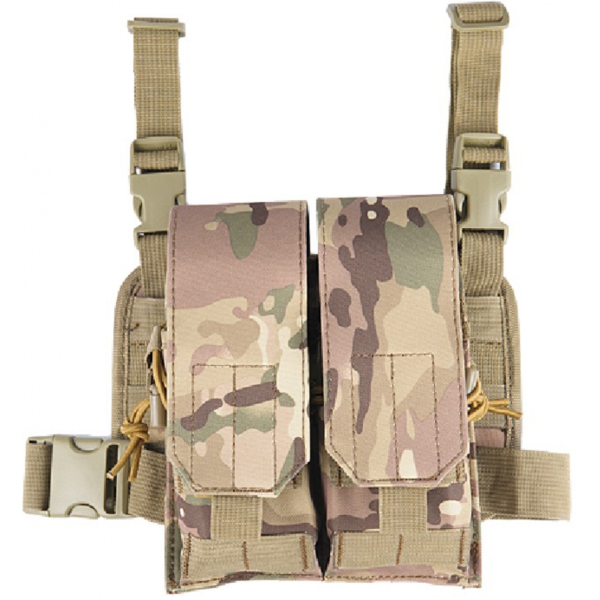 Lancer Tactical Airsoft 2x2 Magazine Pouch Leg Rig - CAMO | Airsoft ...