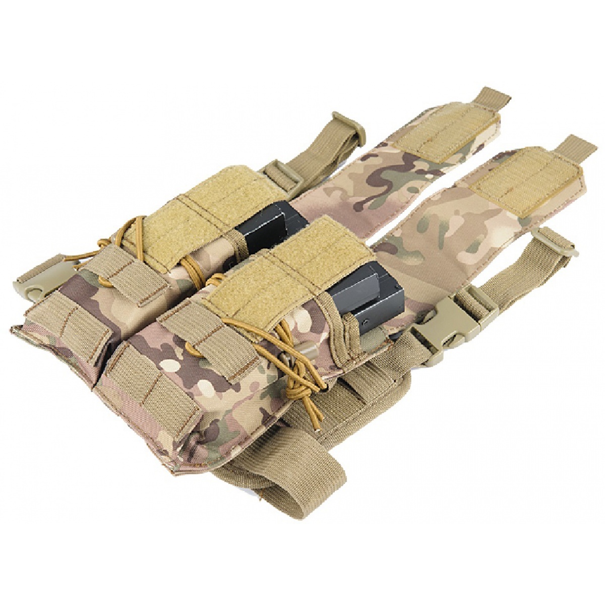 Lancer Tactical Airsoft 2x2 Magazine Pouch Leg Rig - CAMO | Airsoft ...