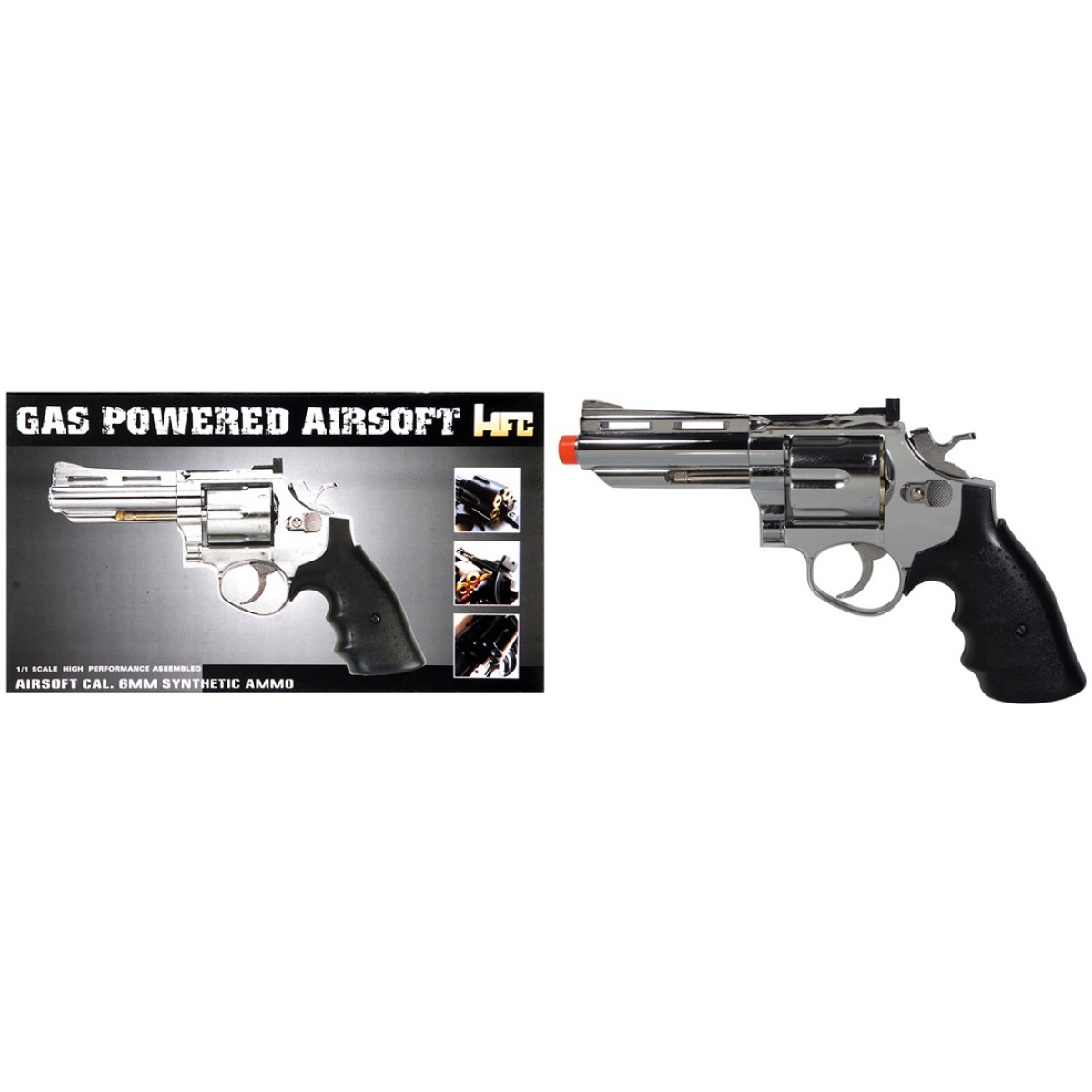 HFC HG-132C 357 Magnum Full Metal Gas Powered Airsoft Revolver ...