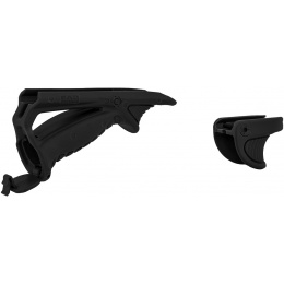 UK Arms Angled PTK Foregrip and Thumb Over Bore- BLACK | Airsoft Megastore