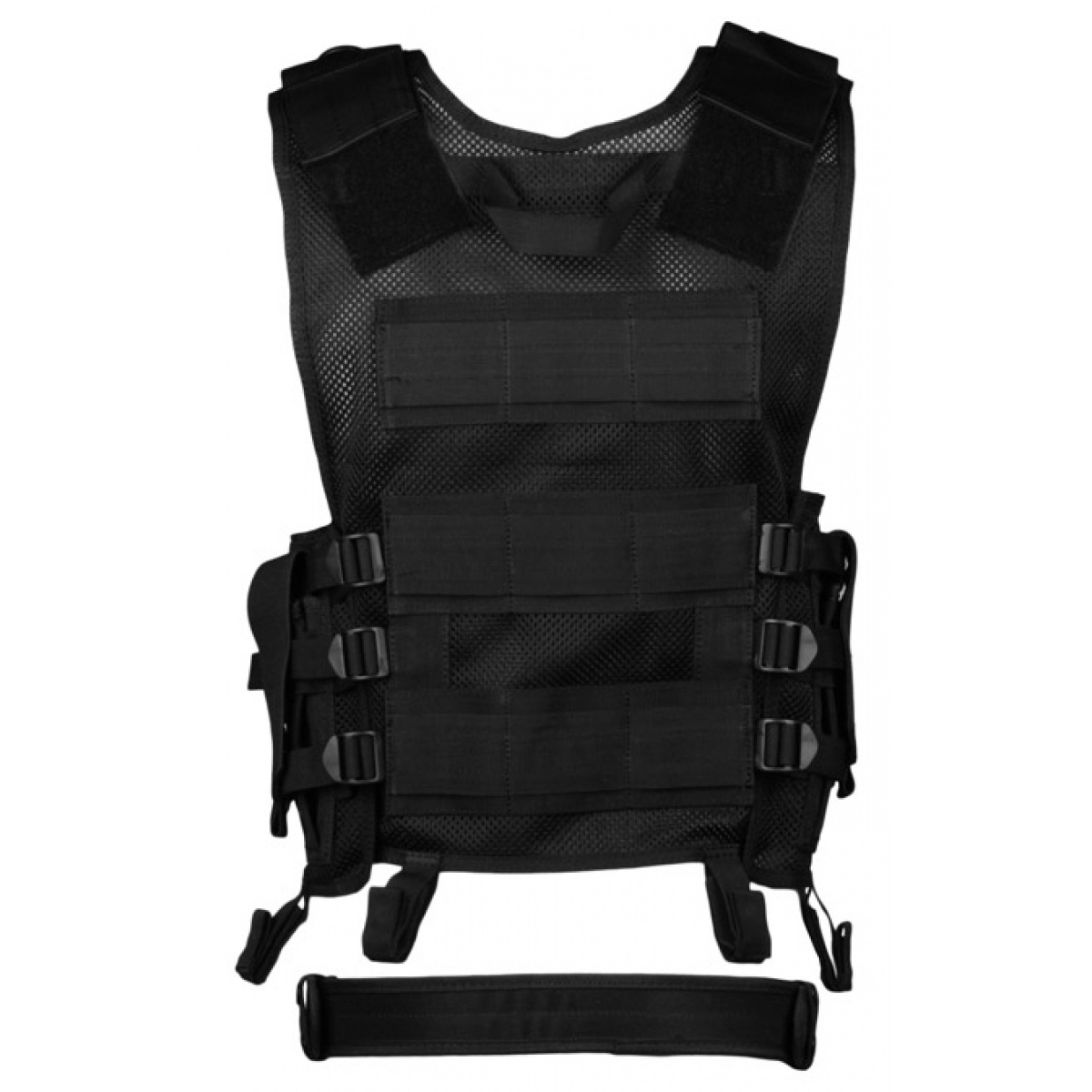 AMA Airsoft Cross-Draw Military Vest w/ Tactical Belt - BLACK | Airsoft ...