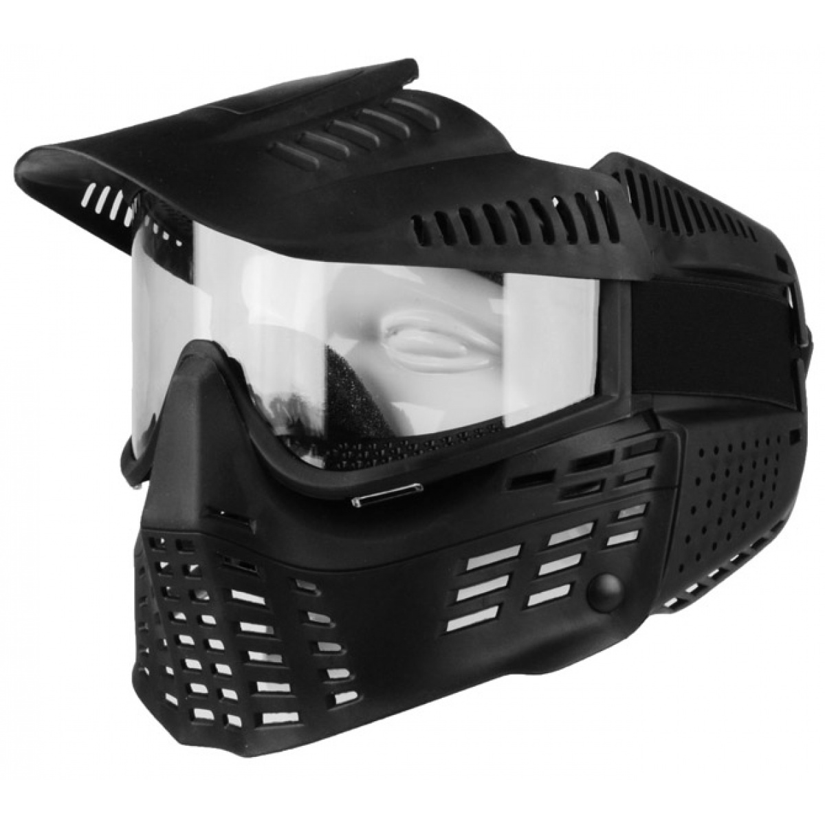 G-Force TSD Tactical Full Face Clear Face Mask w/ Visor - BLACK ...