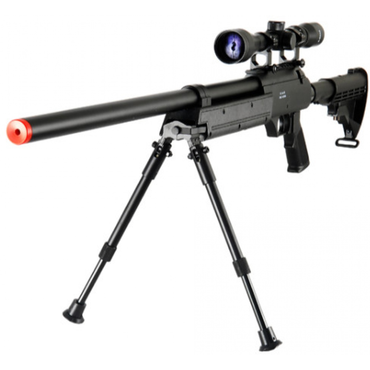 WellFire MB06 Airsoft Bolt Action Sniper Rifle w/ Scope and Bipod ...