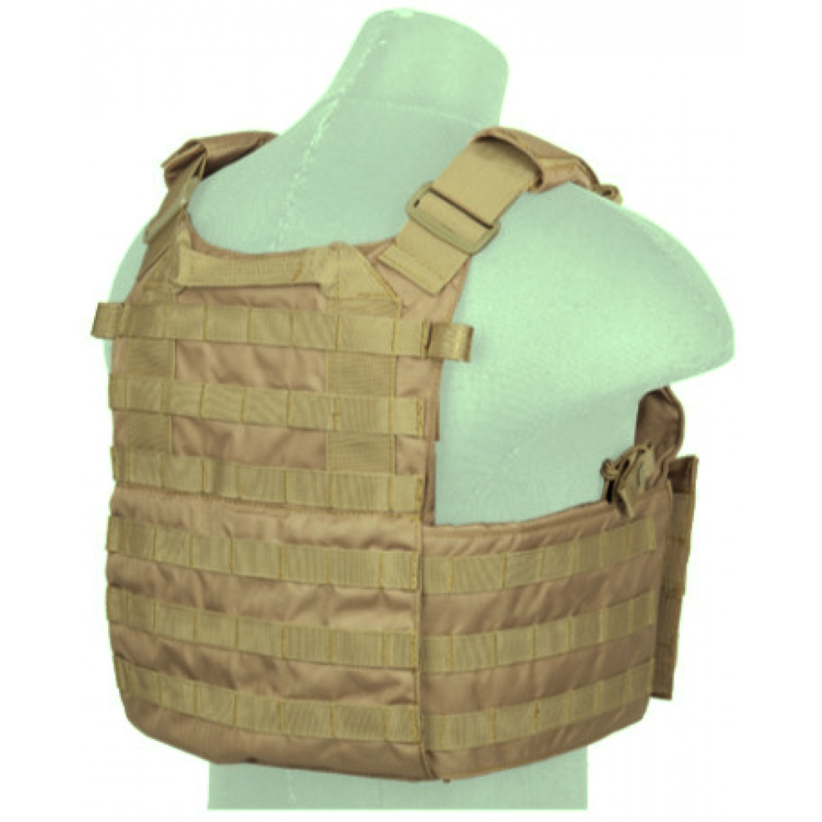 Lancer Tactical Airsoft Ballistic Tactical Vest (Coyote Brown ...