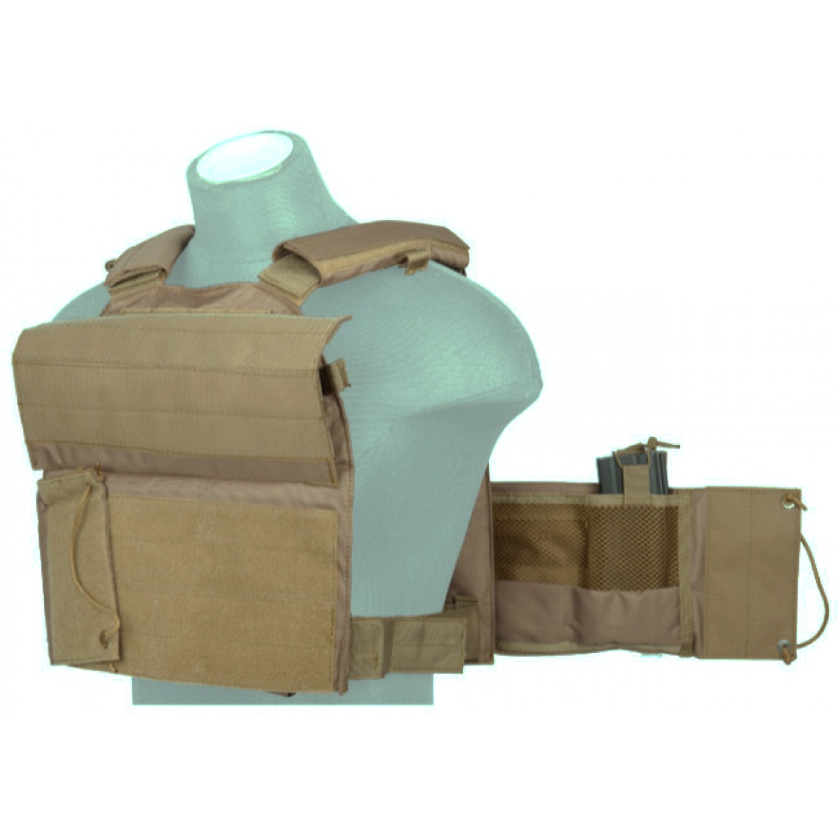 Lancer Tactical Airsoft Ballistic Tactical Vest (Coyote Brown ...