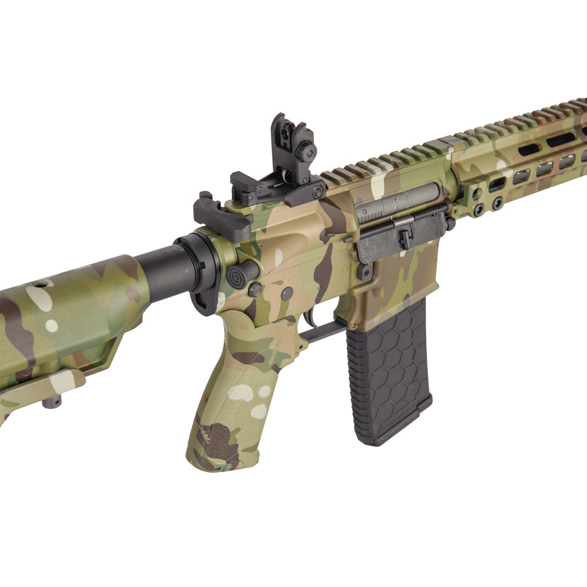 Lancer Tactical Bravo MK4 SMR Black Jack AEG Airsoft Rifle - CAMO ...