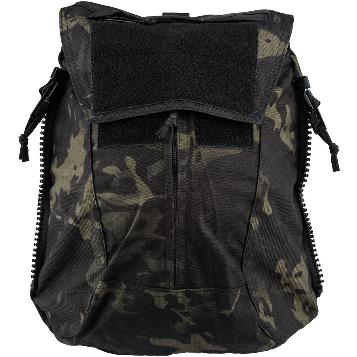 TMC Zipper Back Panel Attachment Backpack - CAMO BLACK | Airsoft Megastore