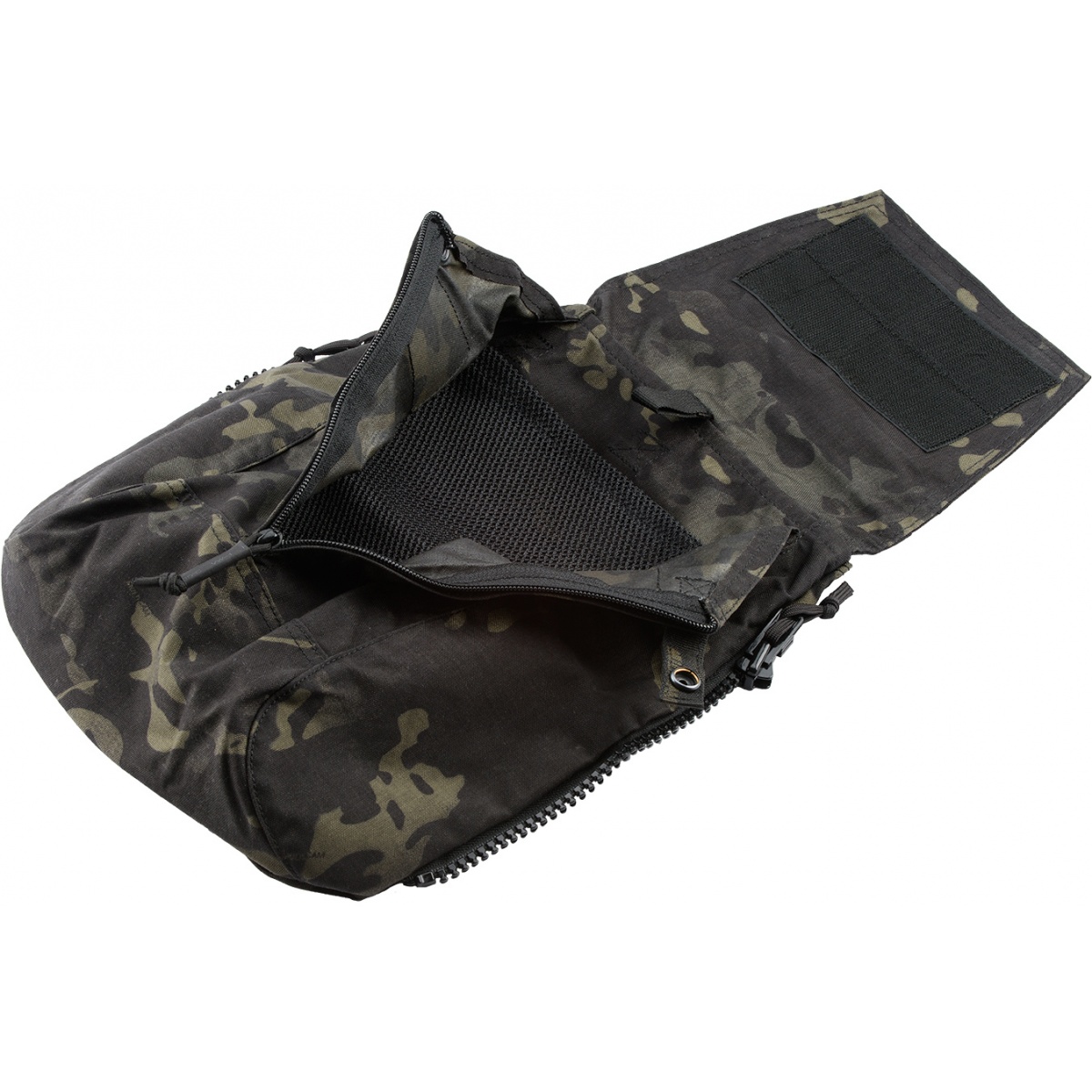 TMC Zipper Back Panel Attachment Backpack - CAMO BLACK | Airsoft Megastore