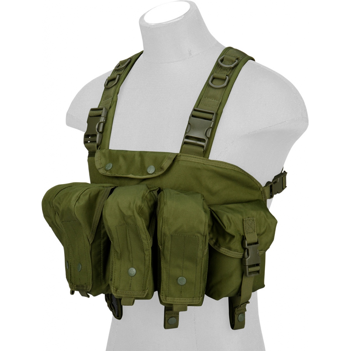 Lancer Tactical Fully Adjustable AK Chest Rig - OD | Airsoft Megastore