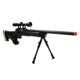 WellFire SR-22 Bolt Action Type 22 Sniper Rifle w/ Scope & Bipod - BLK ...