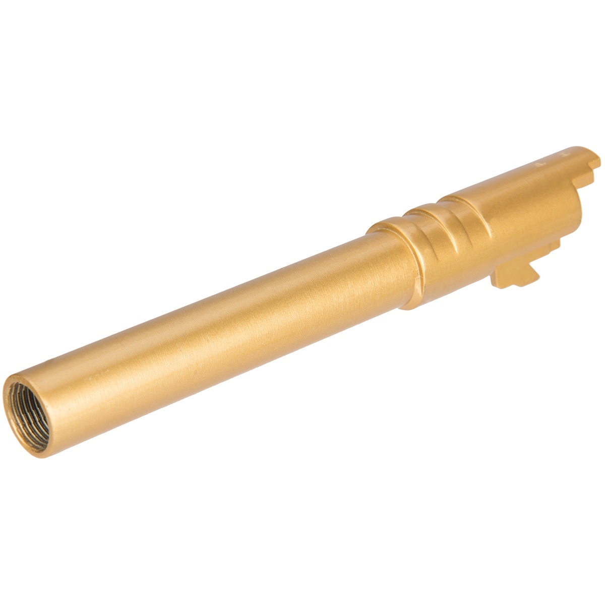 Double Bell Smooth 5-Inch Threaded M1911 Airsoft Pistol Barrel - GOLD ...