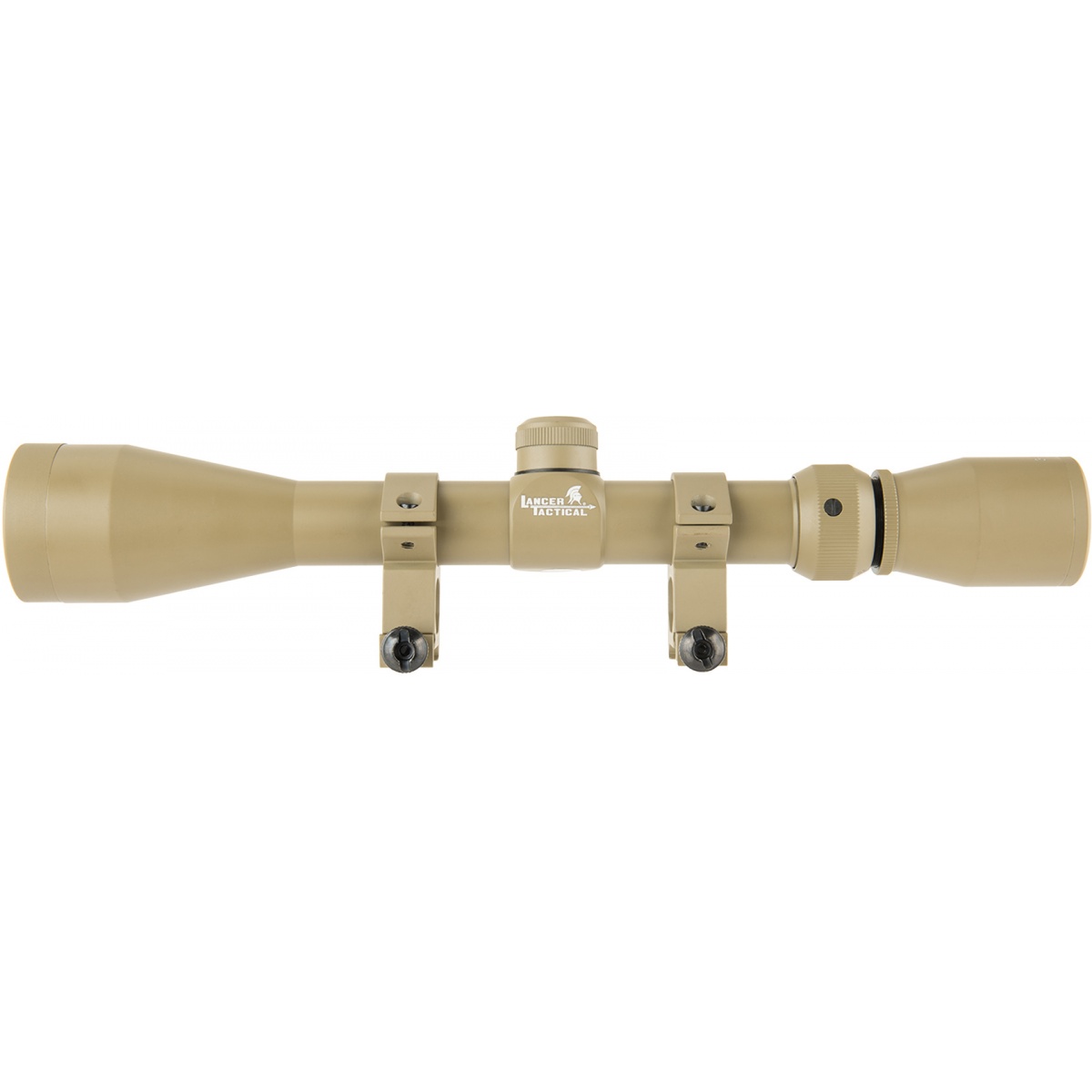 Lancer Tactical 3 - 9 x 40 Rifle Scope w/ Rings -TAN | Airsoft Megastore