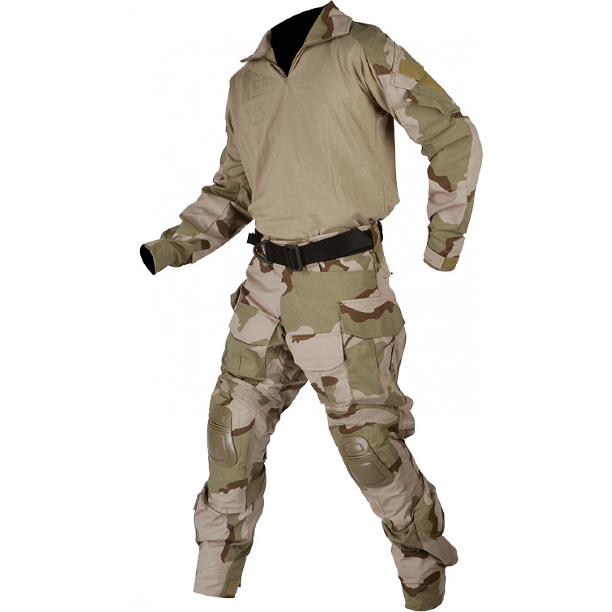 Lancer Tactical Combat Tactical Uniform Set - TRI DESERT-Small ...
