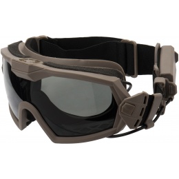 G-Force Full Seal Airsoft Goggles w/ Built-In Fan [Smoke/Clear Lens ...