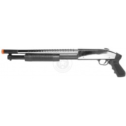 Airsoft TacForce Sawed-Off Combat CQB Shotgun - Chrome | Airsoft Megastore